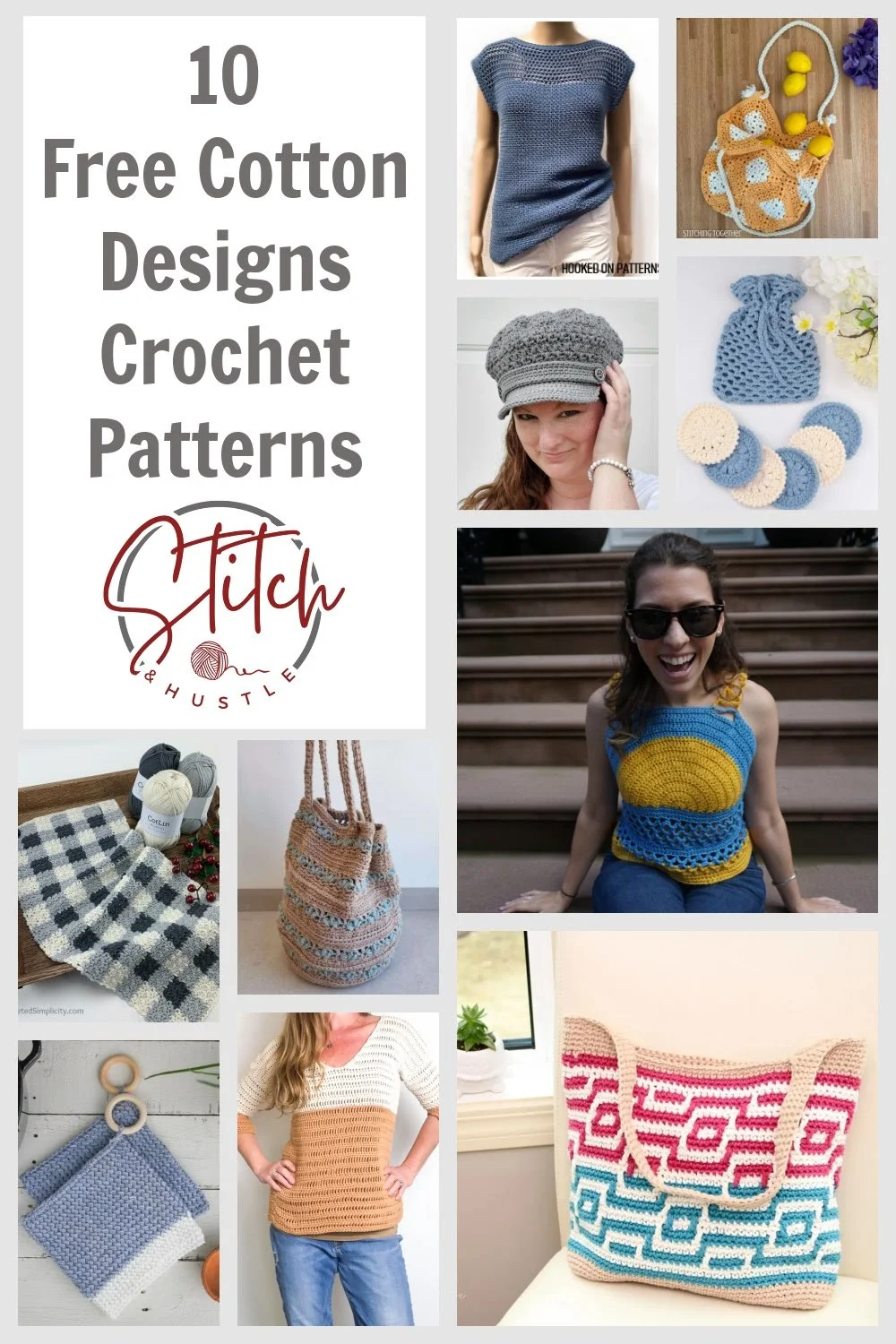 Lightweight Cotton Designs Free Crochet Patterns Round Up — Stitch & Hustle