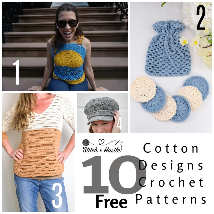 Lightweight Cotton Designs Free Crochet Patterns Round Up — Stitch & Hustle