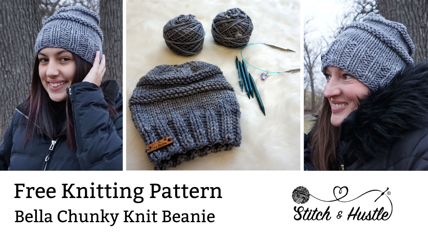 Bella Chunky Beanie Free Knitting Pattern — Stitch & Hustle
