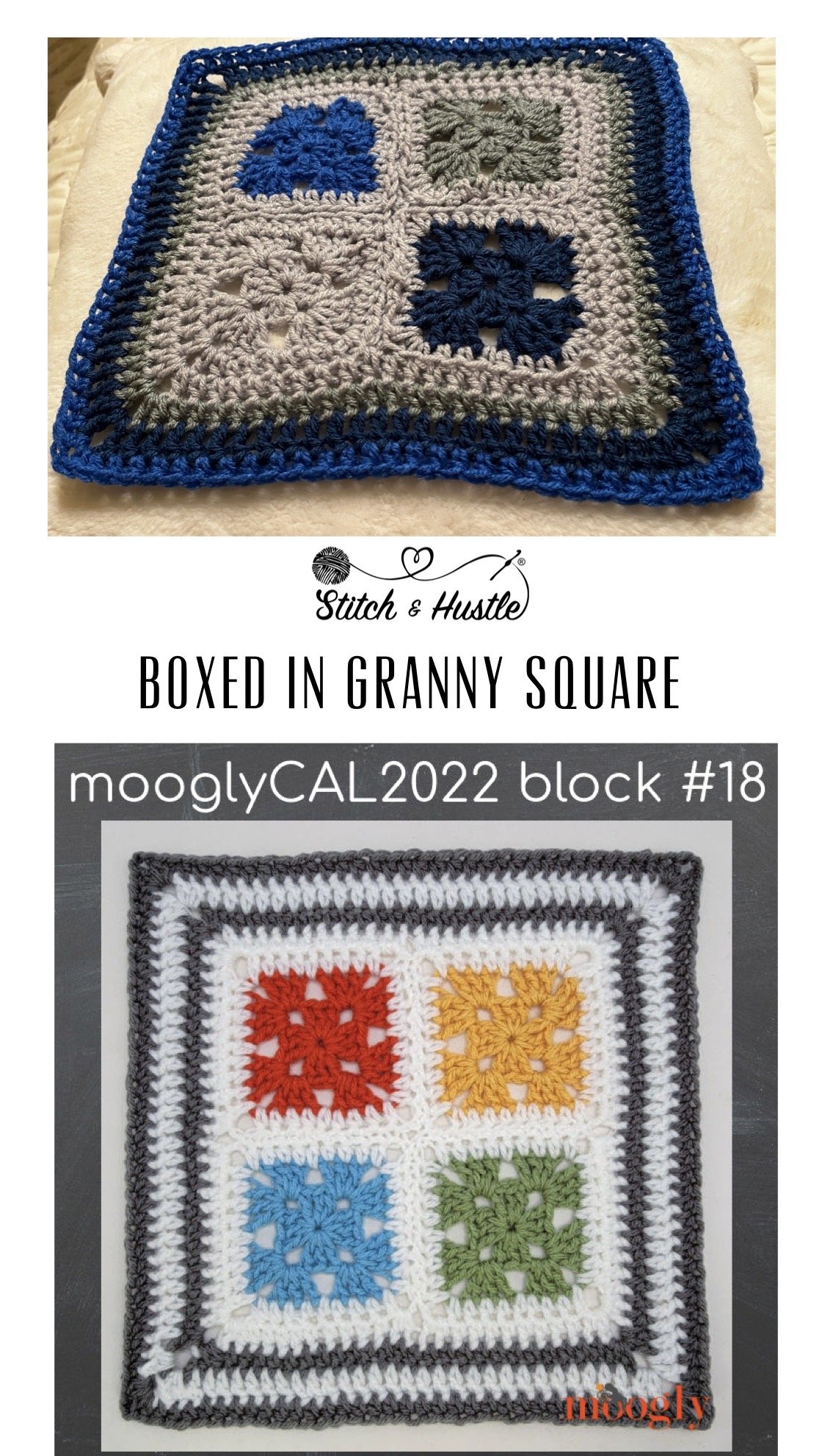 Boxed In Granny Square Free Crochet Pattern for 2022 Moogly CAL ...