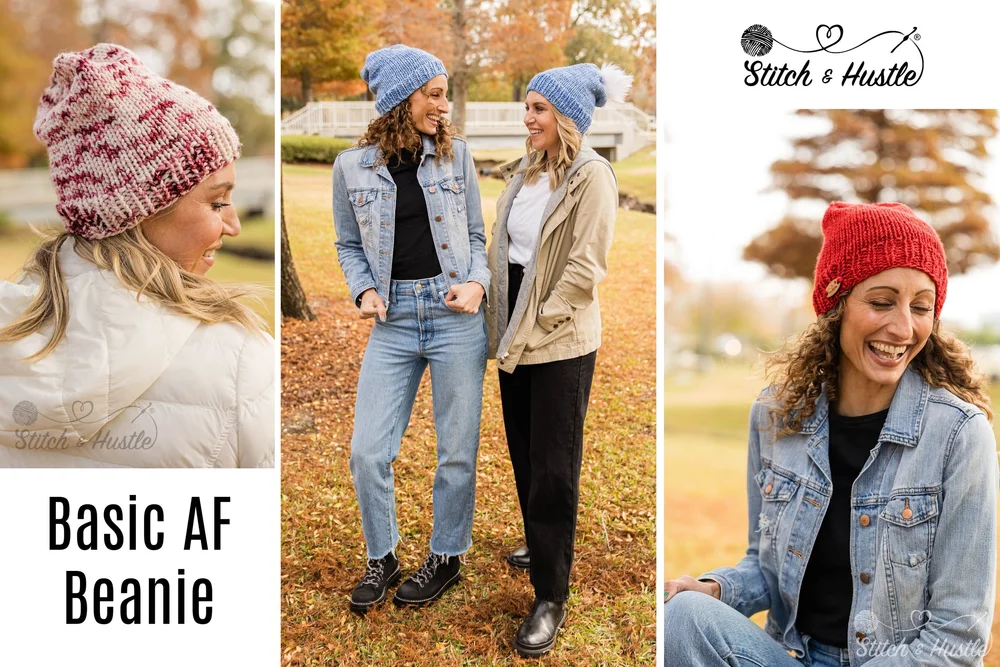 Basic AF Beanie Free Knitting Pattern — Stitch & Hustle