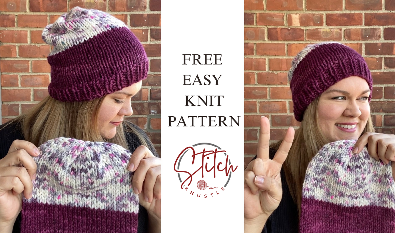Basic AF Beanie Free Knitting Pattern — Stitch & Hustle