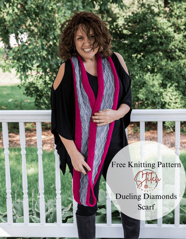 Dueling Diamonds Infinity Scarf Free Knitting Pattern — Stitch & Hustle