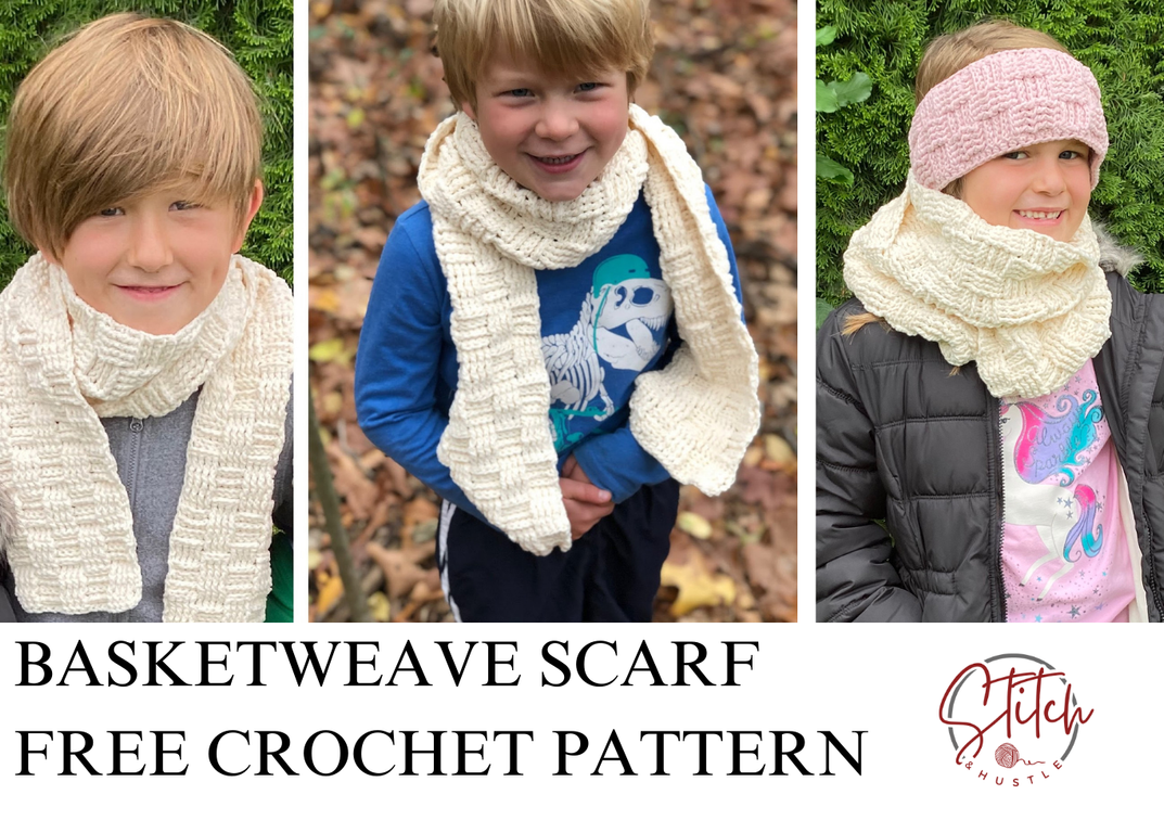 Basketweave Scarf Free Crochet Pattern — Stitch & Hustle