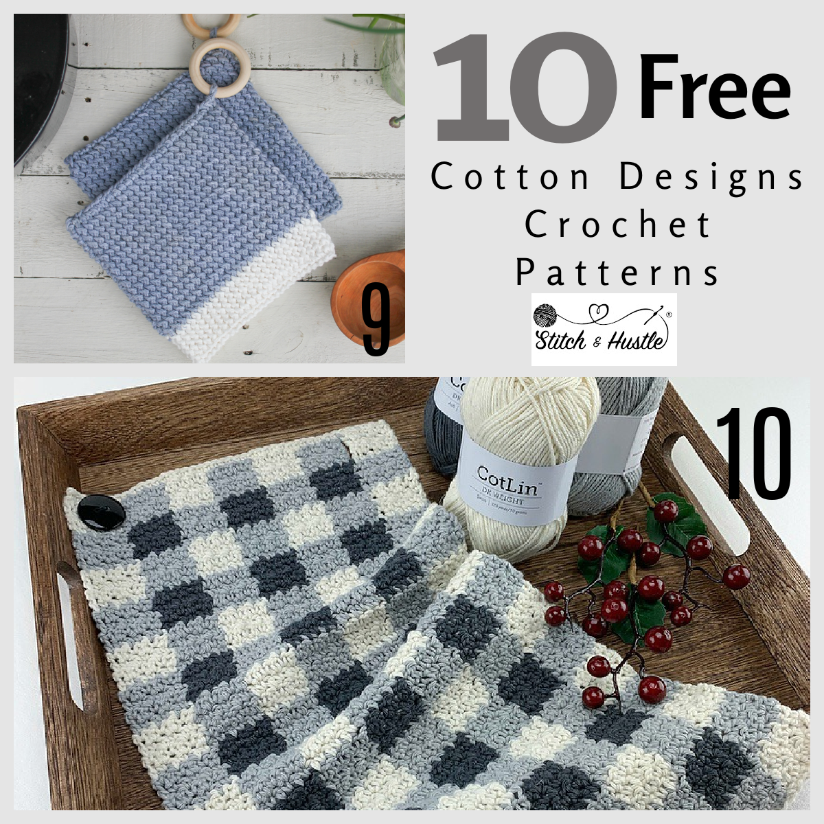 Lightweight Cotton Designs Free Crochet Patterns Round Up — Stitch & Hustle