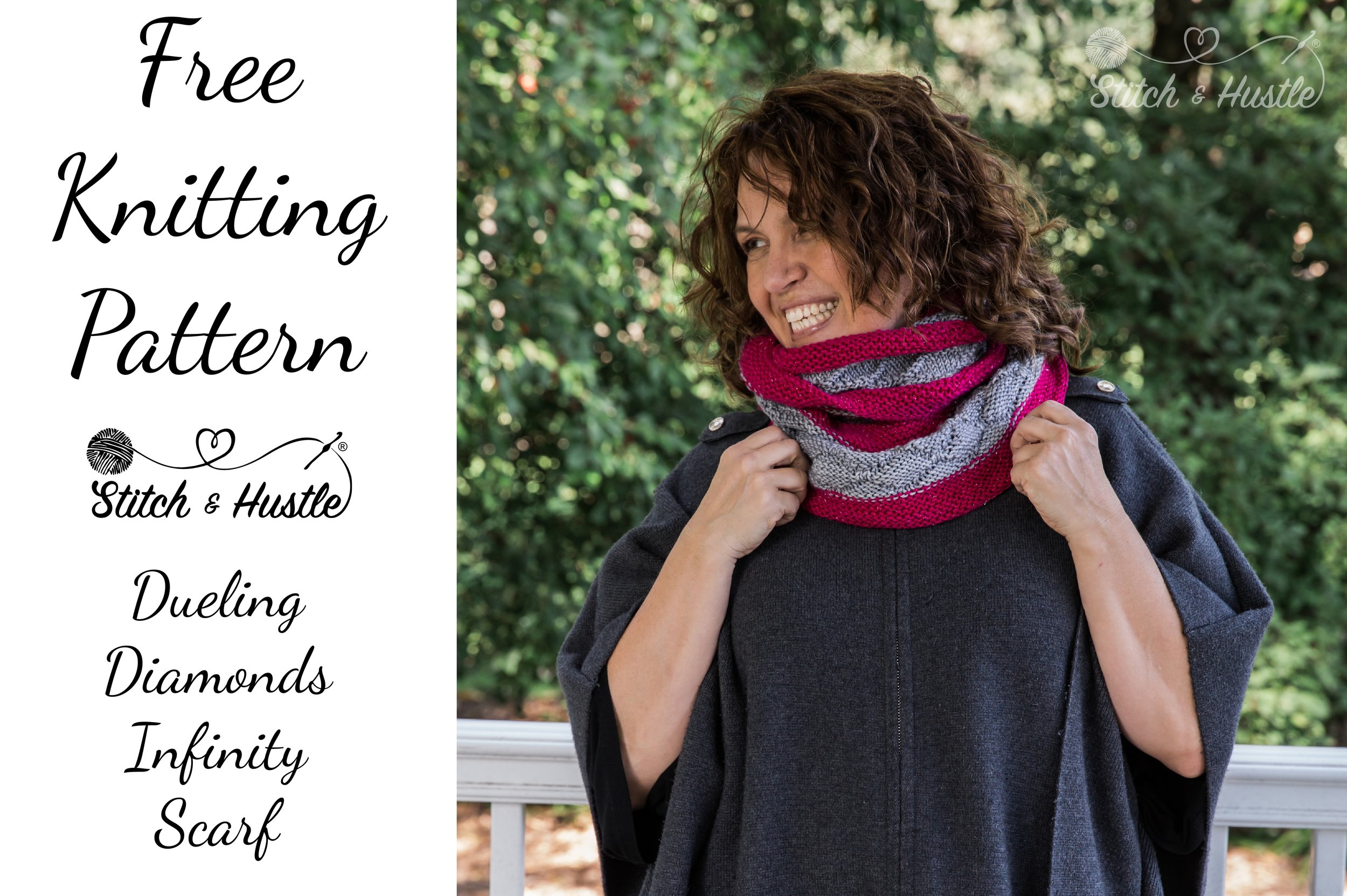 Dueling Diamonds Infinity Scarf Free Knitting Pattern — Stitch & Hustle