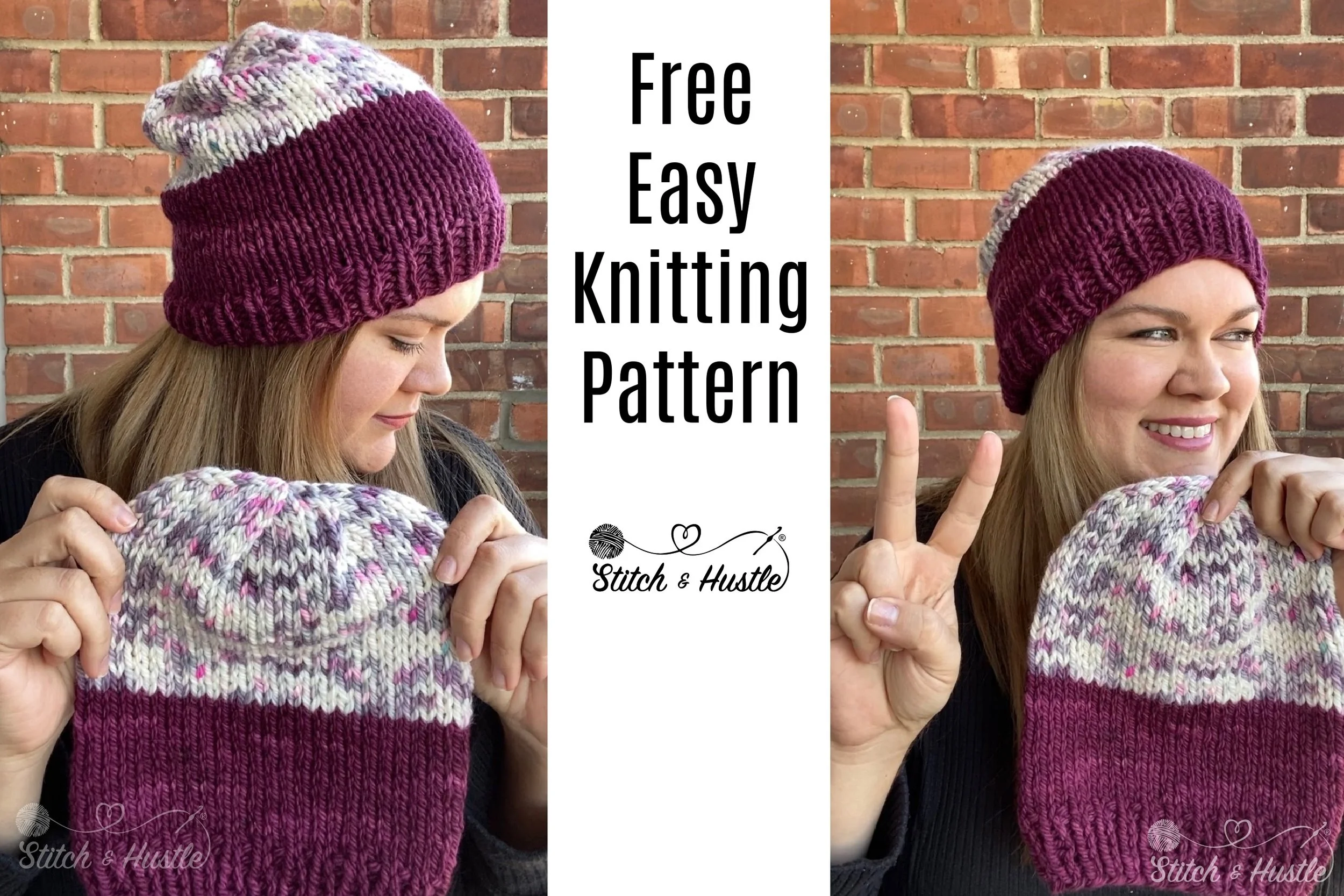 Basic AF Beanie Free Knitting Pattern — Stitch & Hustle