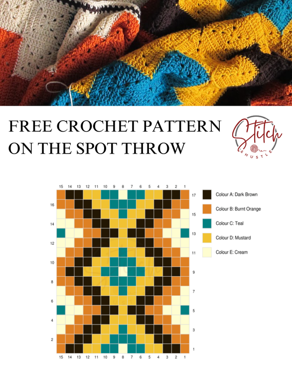 On The Spot Throw Free Crochet Pattern — Stitch & Hustle