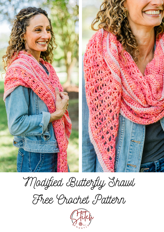 Modified Butterfly Shawl - Free Crochet Pattern — Stitch & Hustle