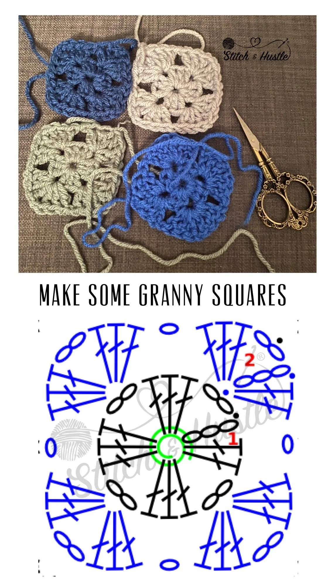 Boxed In Granny Square Free Crochet Pattern for 2022 Moogly CAL ...