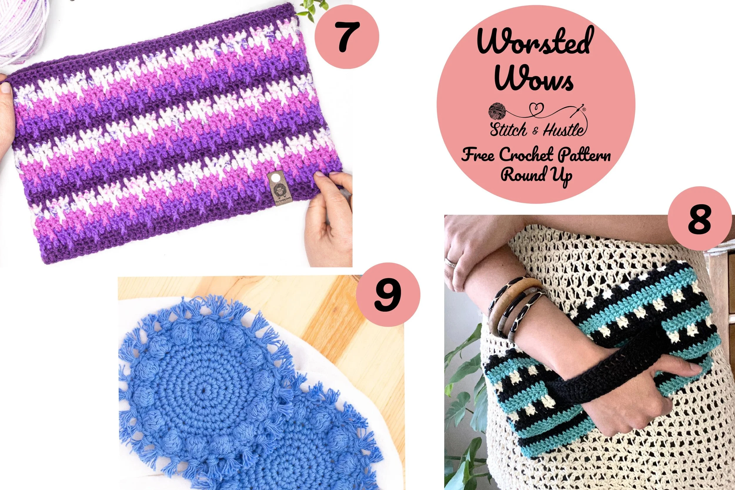Worsted Wows: 12 Free Crochet Patterns Round Up — Stitch & Hustle