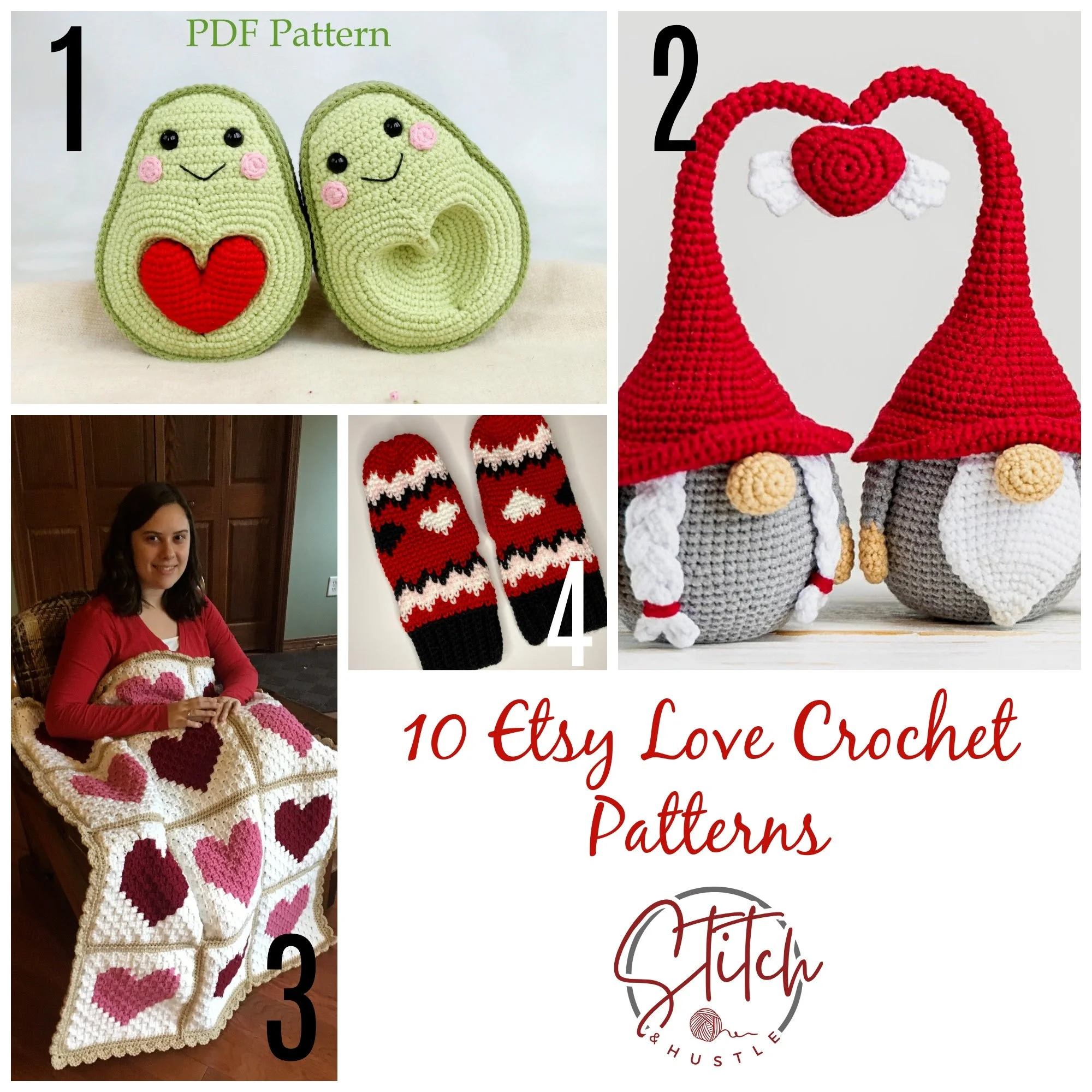 Valentine's Day Love Crochet Patterns on Etsy — Stitch & Hustle