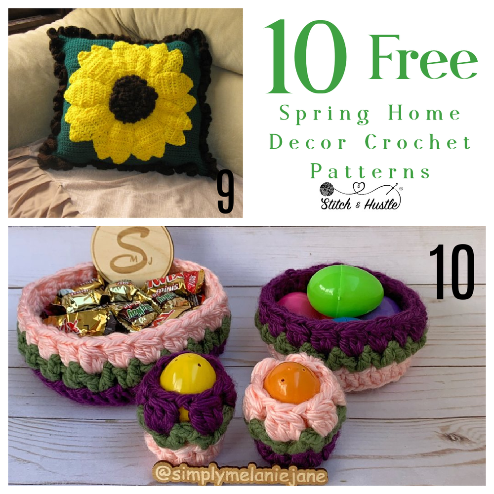 Spring Home Decor Free Crochet Patterns Round Up — Stitch & Hustle