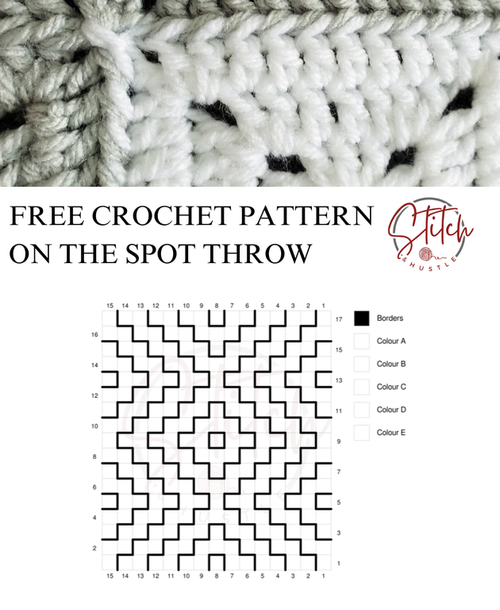 On The Spot Throw Free Crochet Pattern — Stitch & Hustle