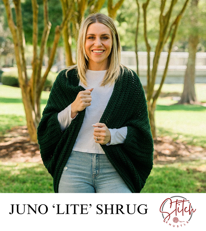 Juno 'Lite' Crochet Shrug Free Crochet Pattern — Stitch & Hustle
