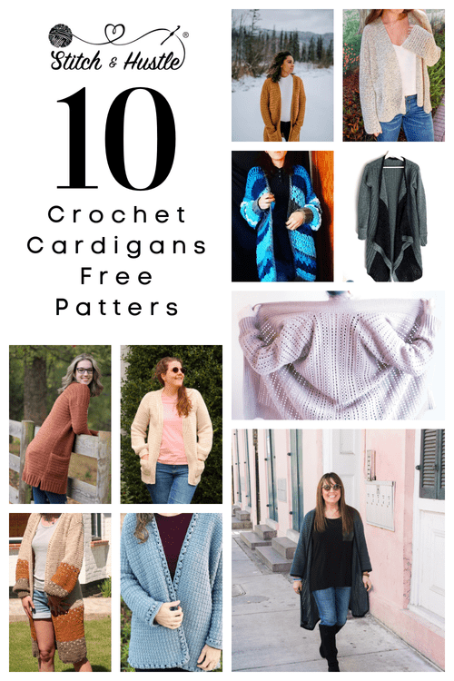 Crochet Cardigan Free Patterns Round Up — Stitch & Hustle