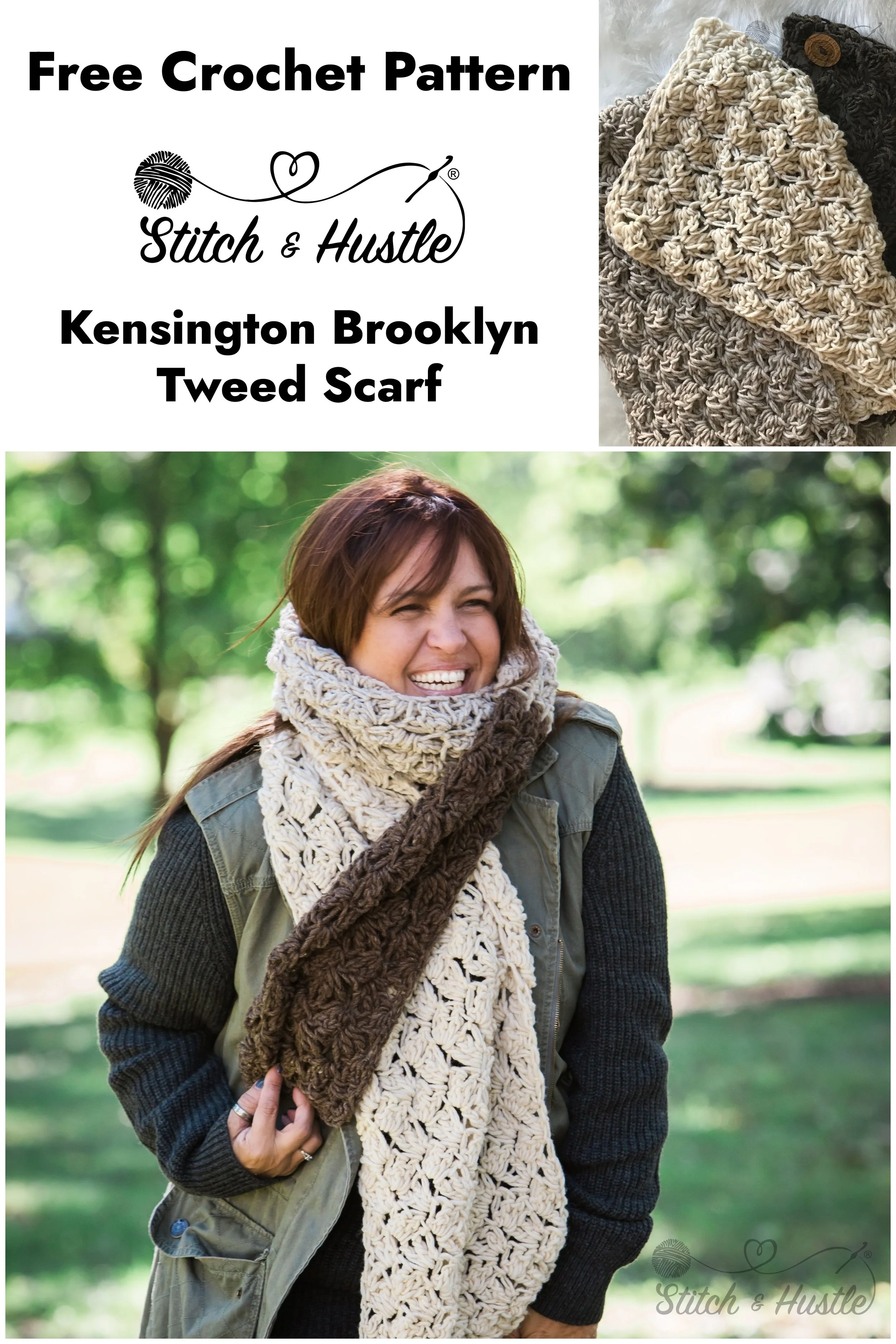 Kensington Brooklyn Tweed Scarf Free Crochet Pattern — Stitch & Hustle