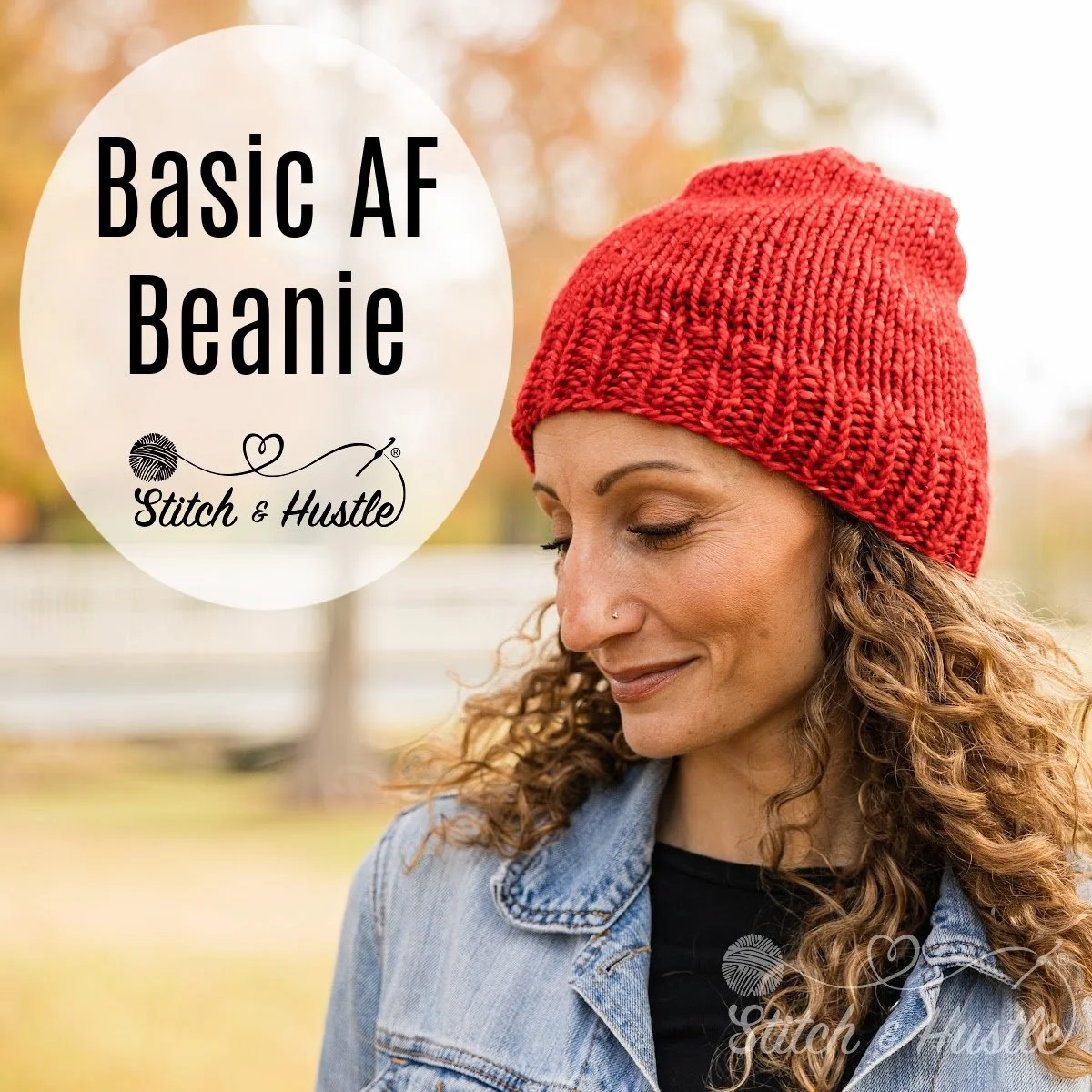 Basic AF Beanie Free Knitting Pattern — Stitch & Hustle