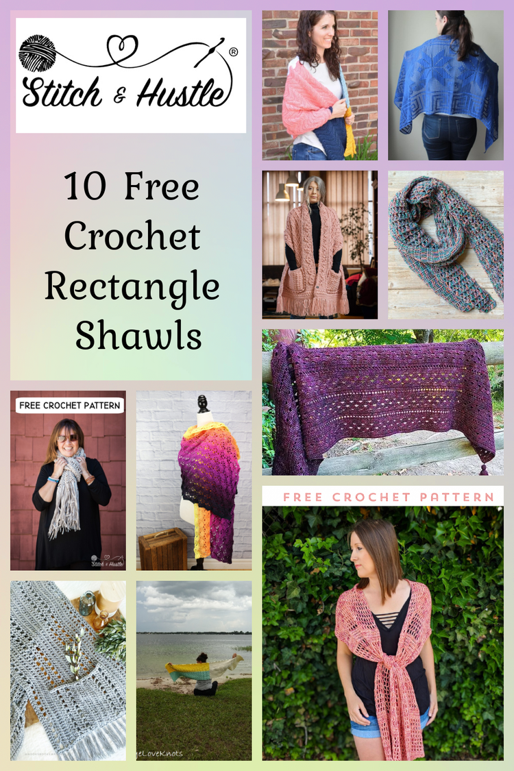 Crochet Rectangle Shawls Free Pattern Round Up — Stitch & Hustle