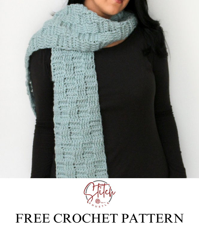 Basketweave Scarf Free Crochet Pattern — Stitch & Hustle
