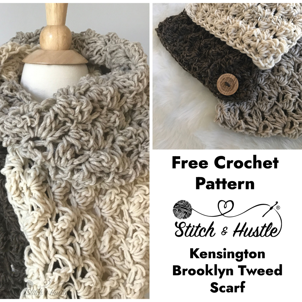 Kensington Brooklyn Tweed Scarf Free Crochet Pattern — Stitch & Hustle