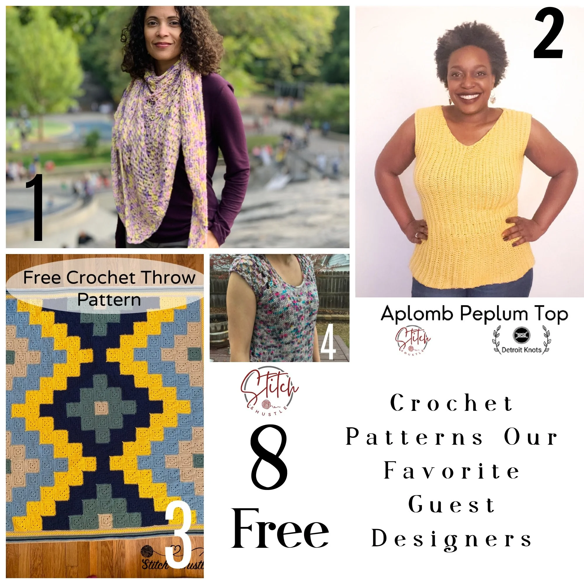 Our Favorite Guest Designers 8 Free Crochet Patterns — Stitch & Hustle