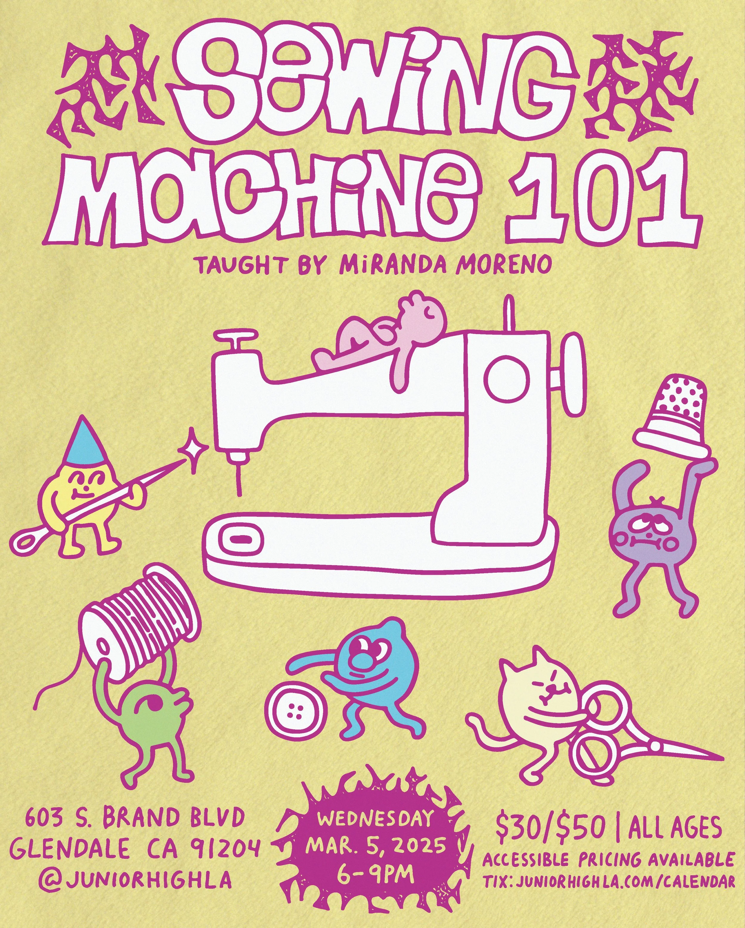 Learn Your Sewing Machine + Make a Pillow — Junior High