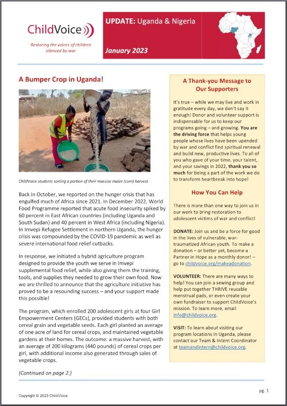 Newsletters — ChildVoice