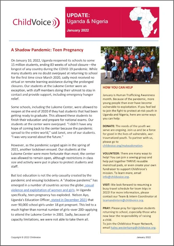 Newsletters — ChildVoice