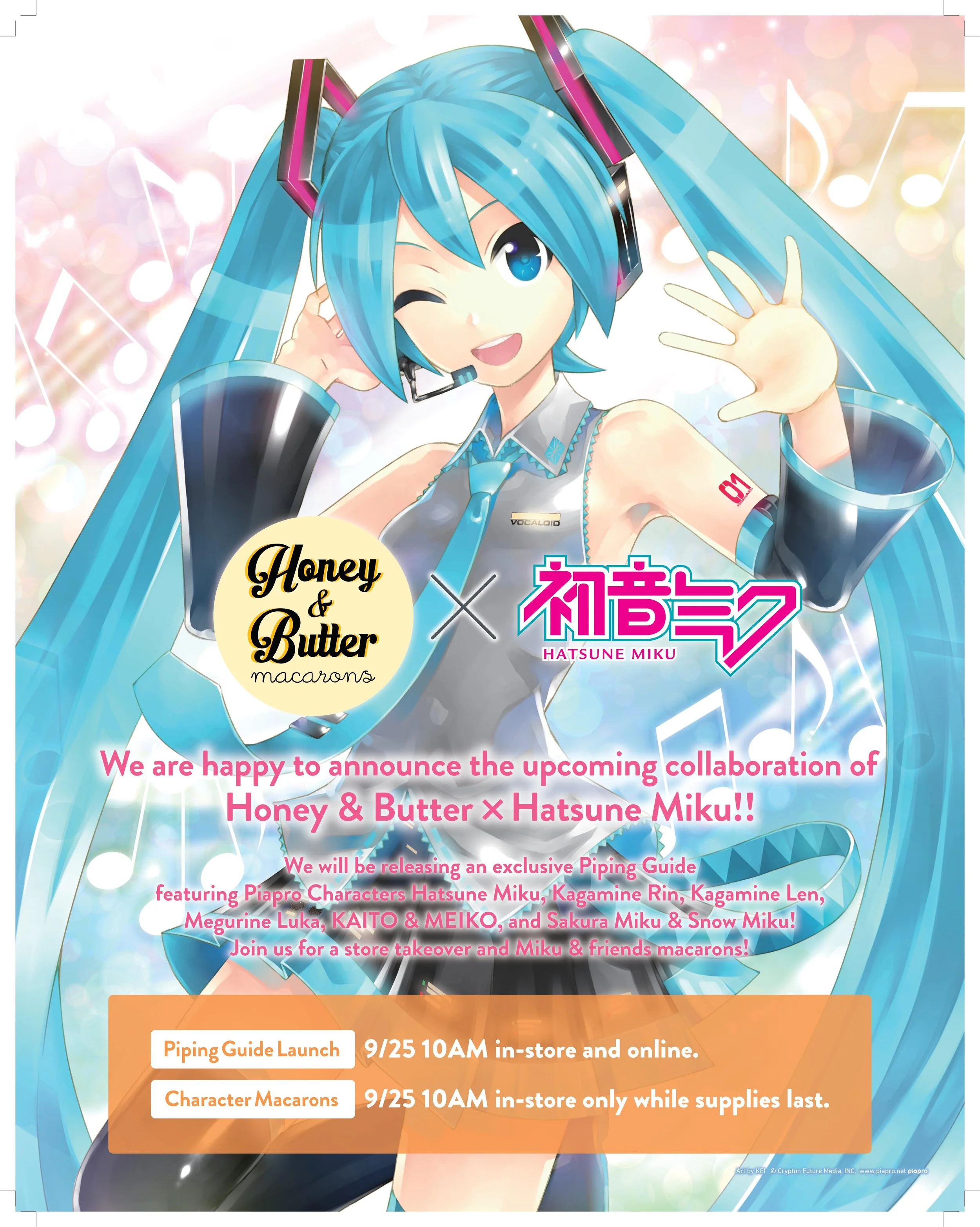 Hatsune Miku Collaboration — Honey & Butter Macarons
