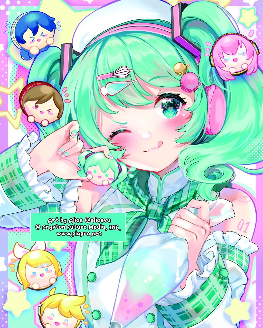 Hatsune Miku Collaboration — Honey & Butter Macarons