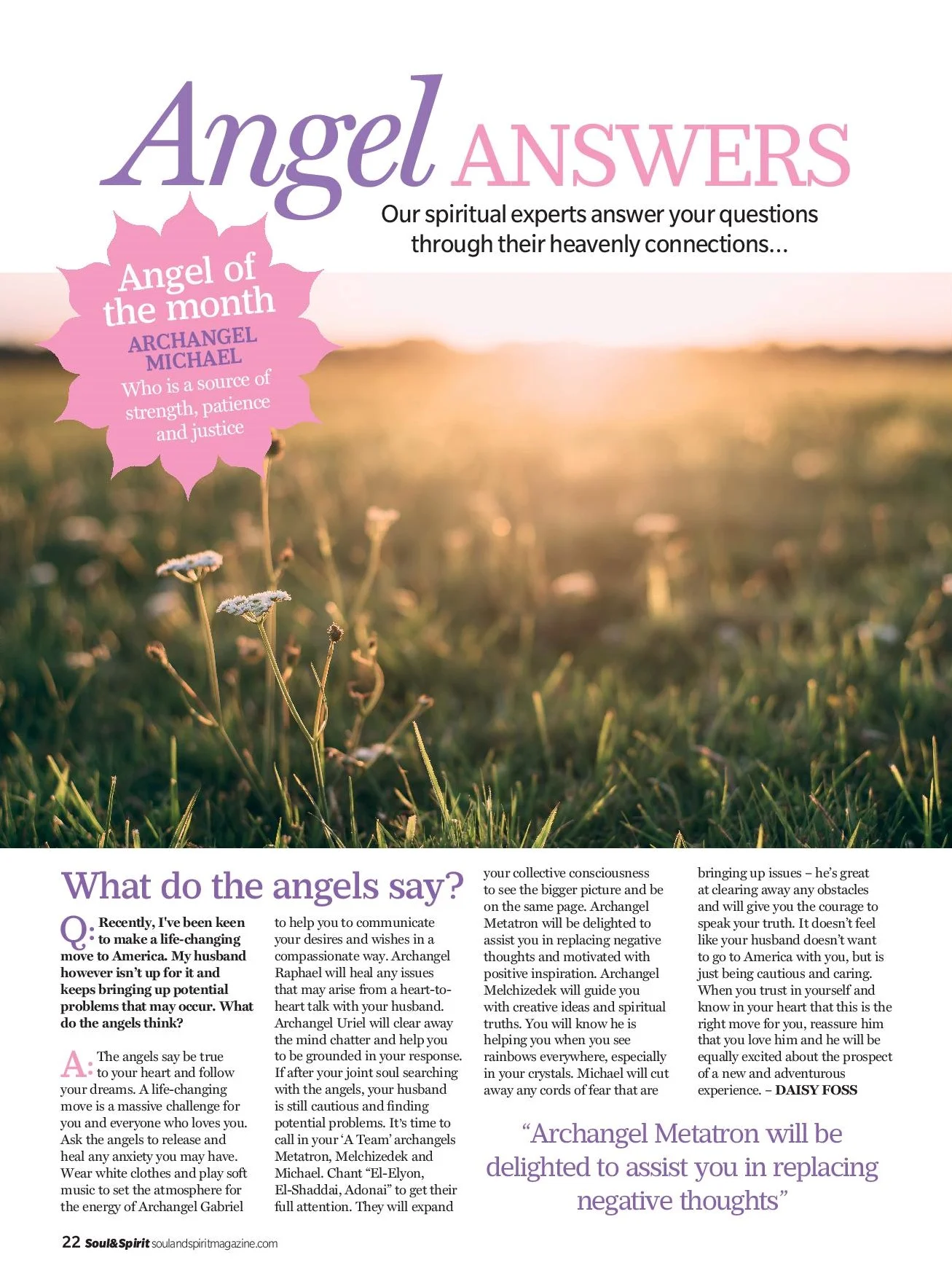 Angel Answers - Soul & Spirit November 2017 — Angels of Awakening Gifts ...