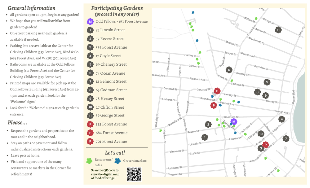 2024 Garden Tour Map — Friends of Woodfords Corner