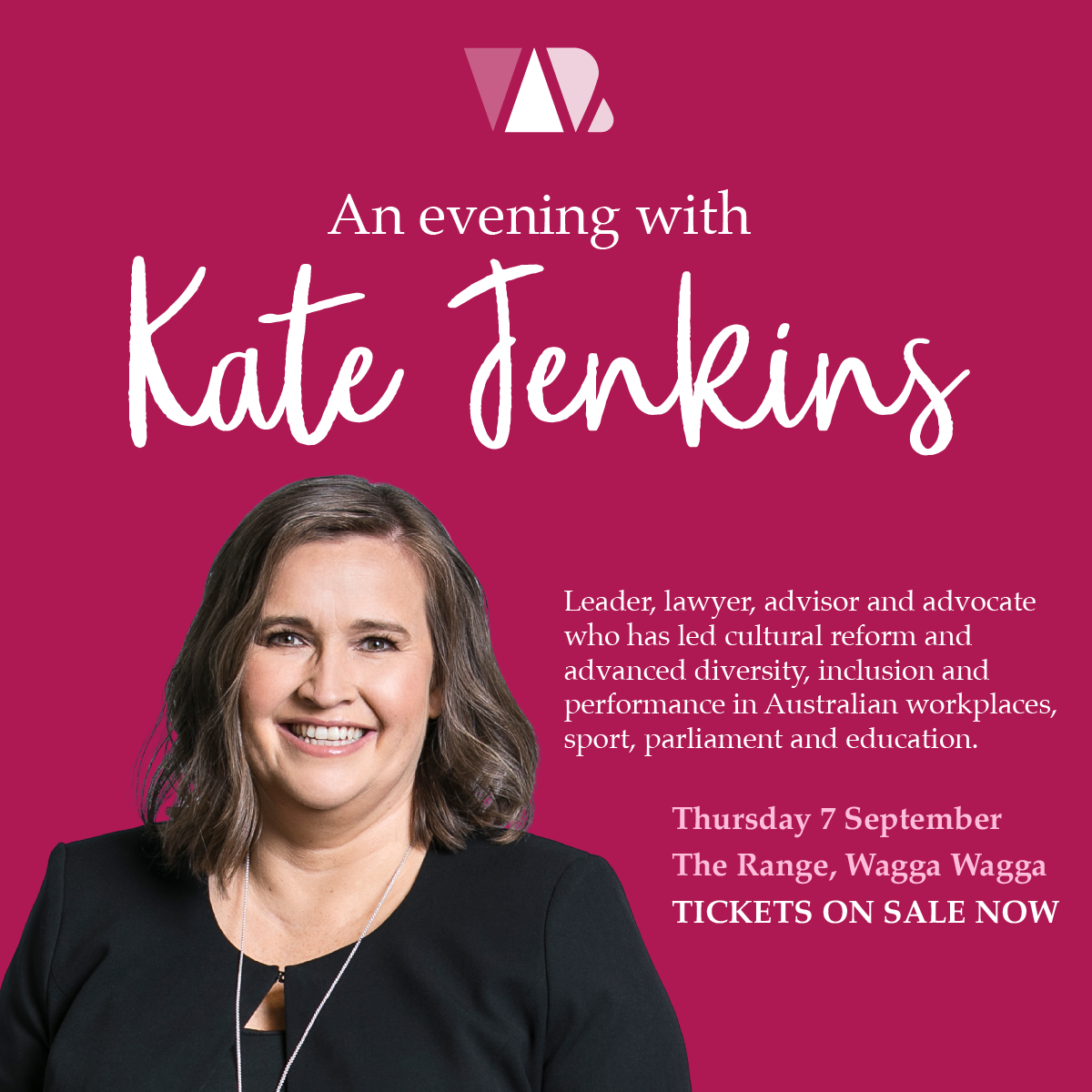 An Evening with Kate Jenkins — Women in Business Wagga Wagga Inc