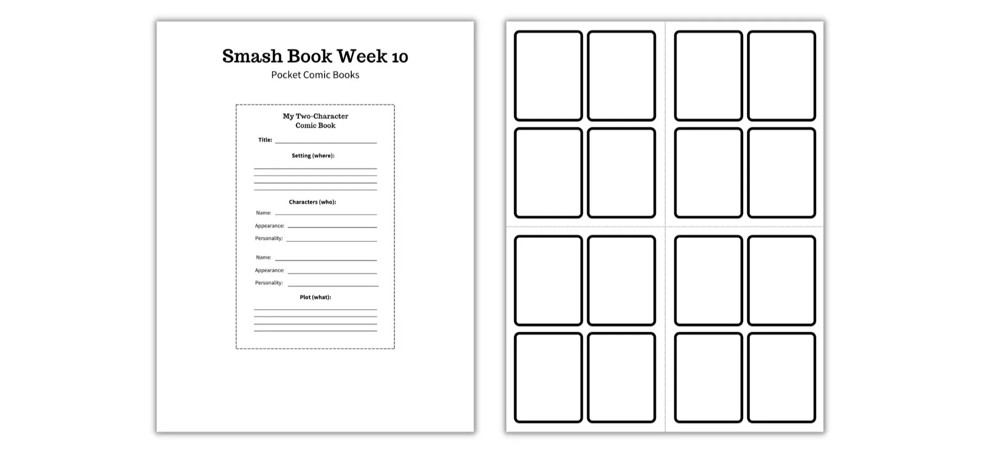 Smash Book Printable Templates