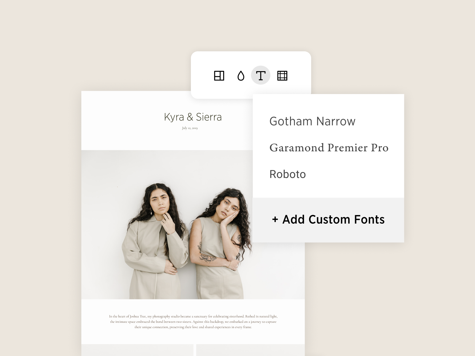 New! Custom Fonts for Pic-Time Blogs and Slideshows — Pic-Time Blog