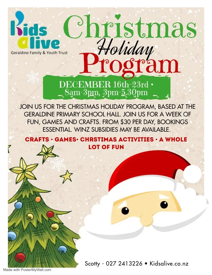 Holiday Programmes — Kids Alive Geraldine