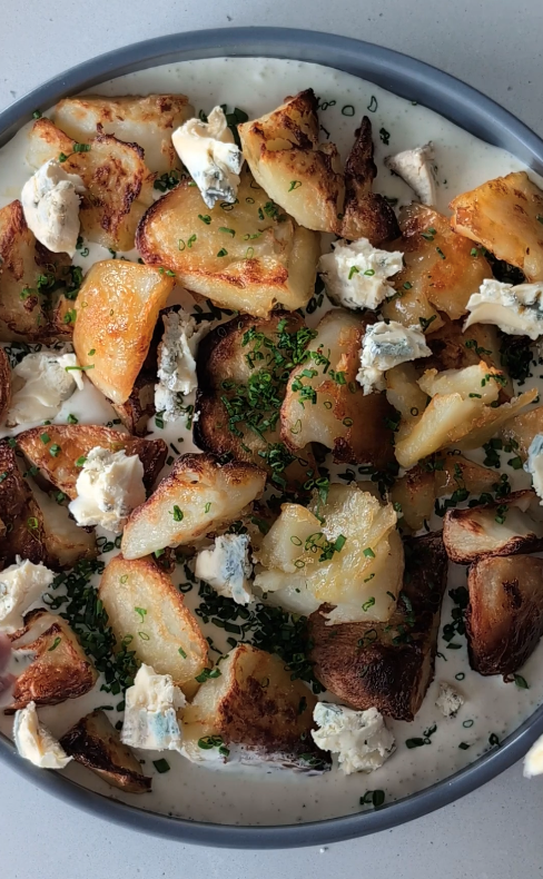 Crispy Potatoes w/ Blue Cheese Whip — Hayden Quinn