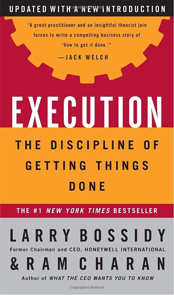 Execution: The Discipline of Getting Things Done — You Exec