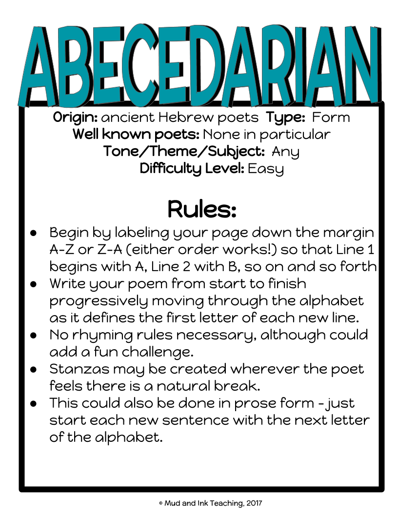 Can your class write 30 poems in 30 days? — Mud and Ink Teaching