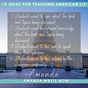 12 Ideas for Teaching American Lit — AMANDA CARDENAS | MUD AND INK TEACHING