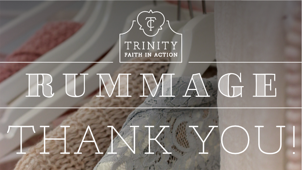 A Big ‘Thank You’ from Rummage! — Trinity Church