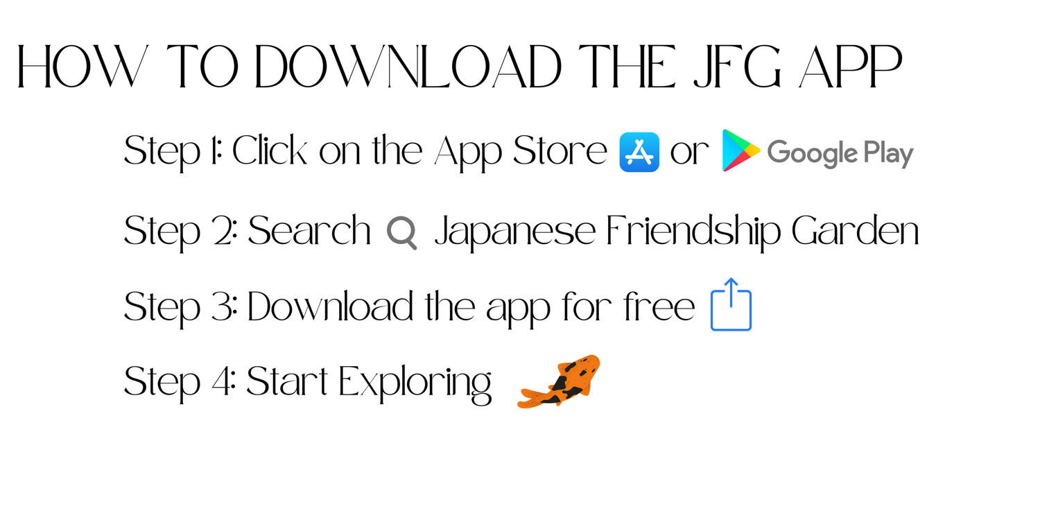 JFG App — Japanese Friendship Garden