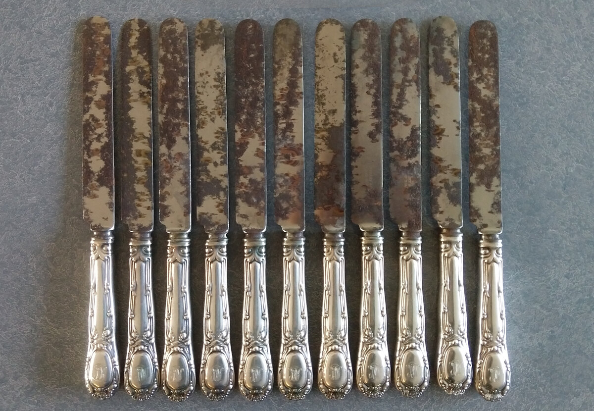 Replace old rusty or broken knife blades to restore your sterling ...
