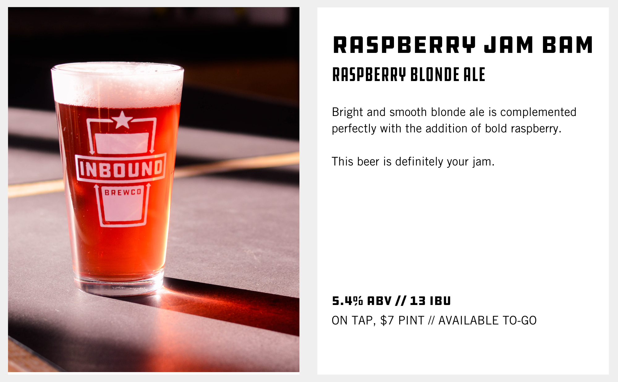 What's On Tap — Inbound BrewCo