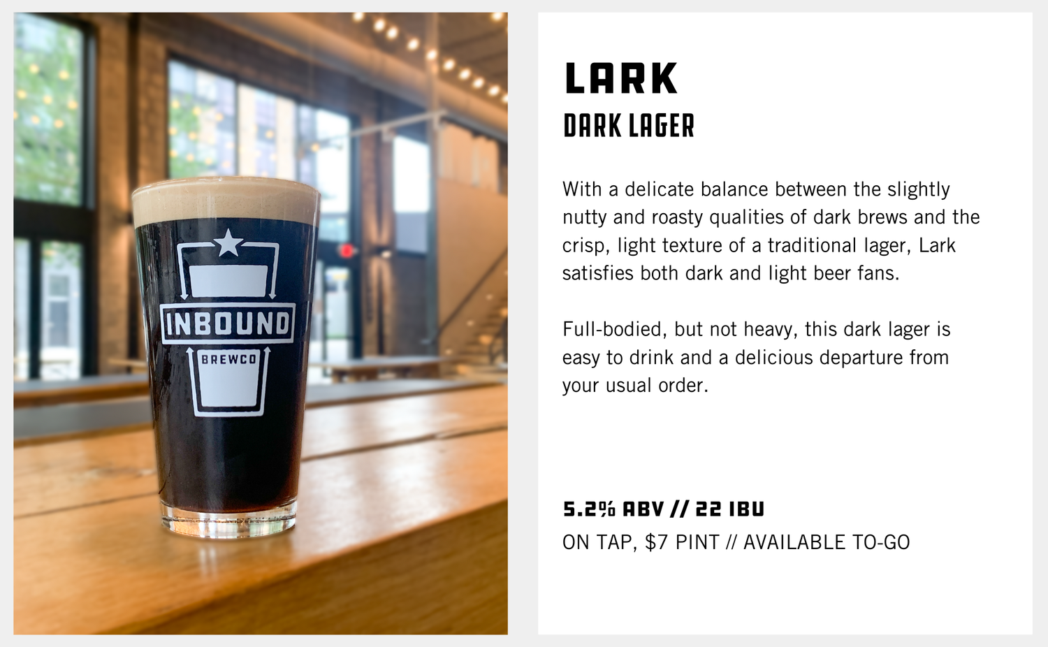 What's Behind the Bar — Inbound BrewCo