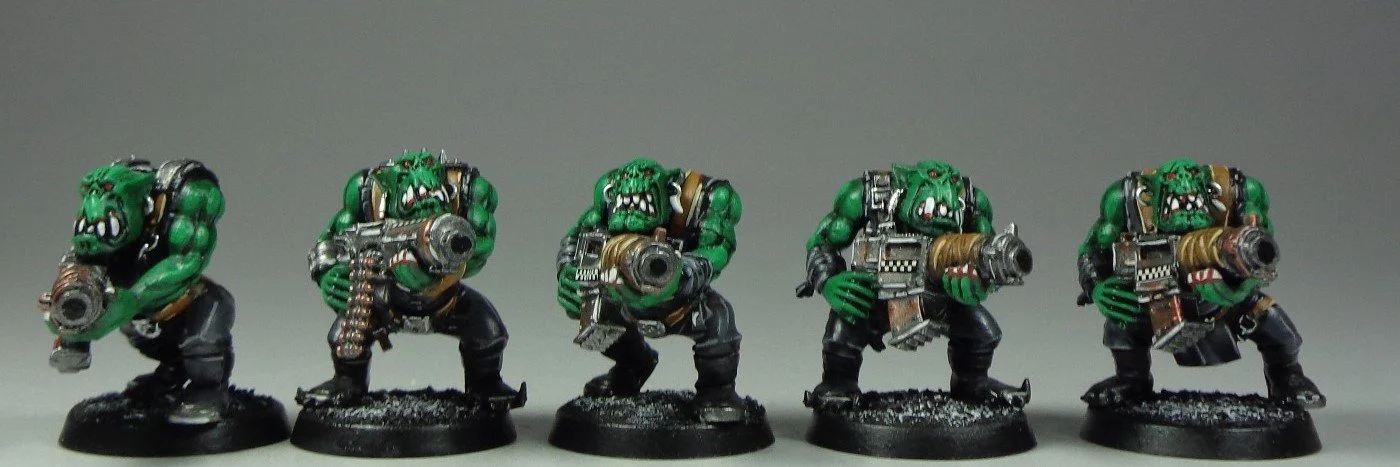 Painting Goff Space Orks at Showcase — Paintedfigs Miniature Painting ...