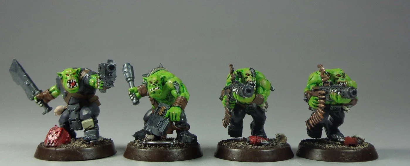 Painting some Bright Green Warhammer 40k Space Orks — Paintedfigs ...