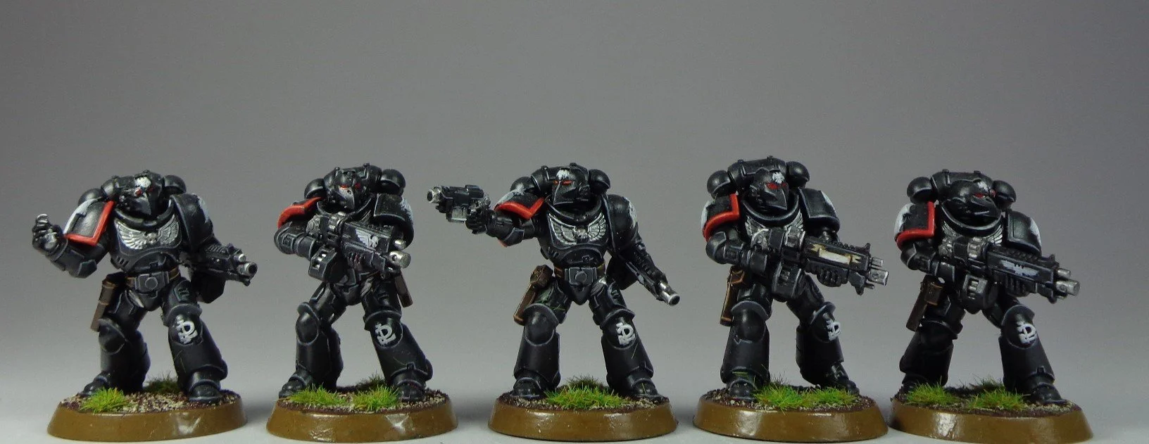 Painted Some Raven Guard Space Marines for 40k — Paintedfigs Miniature ...