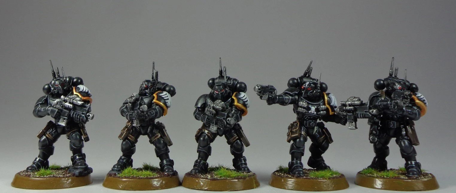 Painted Some Raven Guard Space Marines for 40k — Paintedfigs Miniature ...